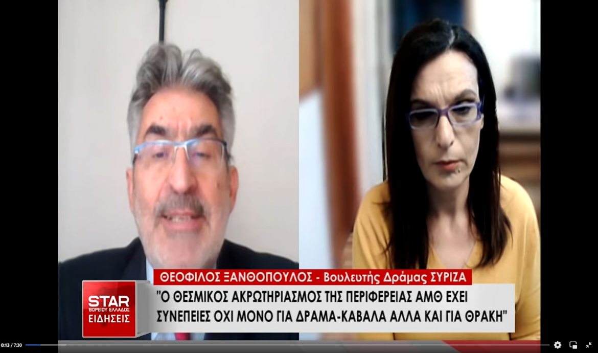Συνέντευξη στο Star Β. Ελλάδος για το πόρισμα της Επιτροπής Ανάπτυξης ...